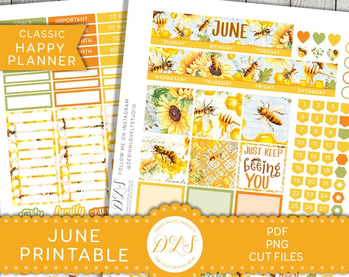 Happy Planner JUNE Monthly Kit Printable June Monthly - Etsy