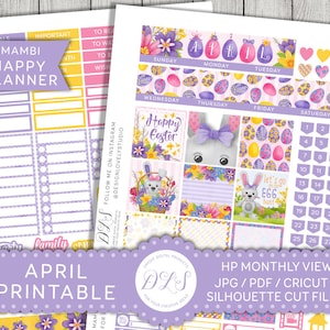 Happy Planner April Stickers Kit, Easter Planner Kit, April Planner ...