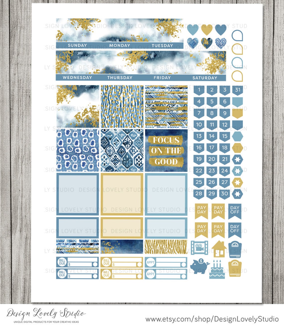 Happy Planner Printable Sticker Kit, Printable Monthly Planner Stickers ...