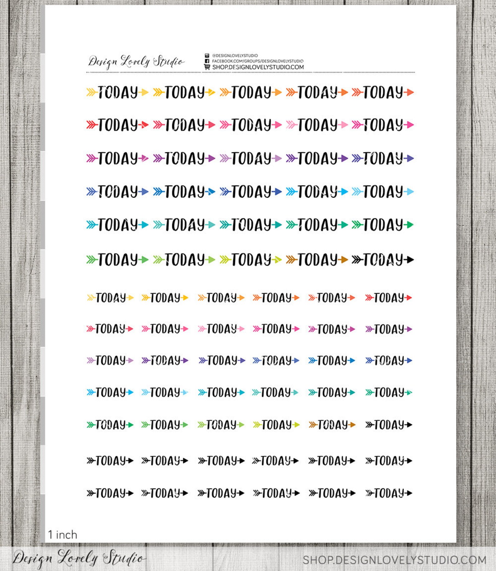 TODAY Script Headers Stickers Printable Script Planner - Etsy
