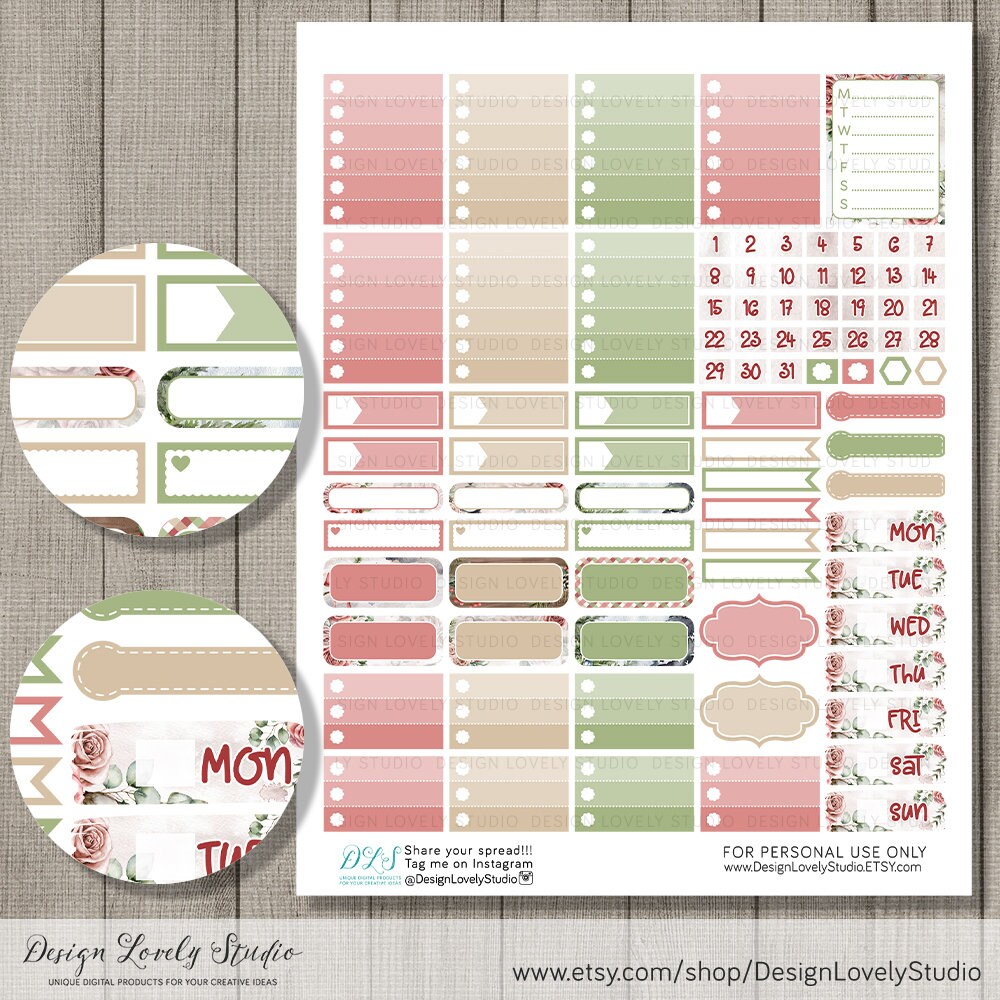 NEW YEAR Planner Stickers Printable Planner Stickers January - Etsy
