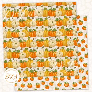 Pumpkin Digital Paper, Halloween Digital Paper, Halloween Scrapbook ...