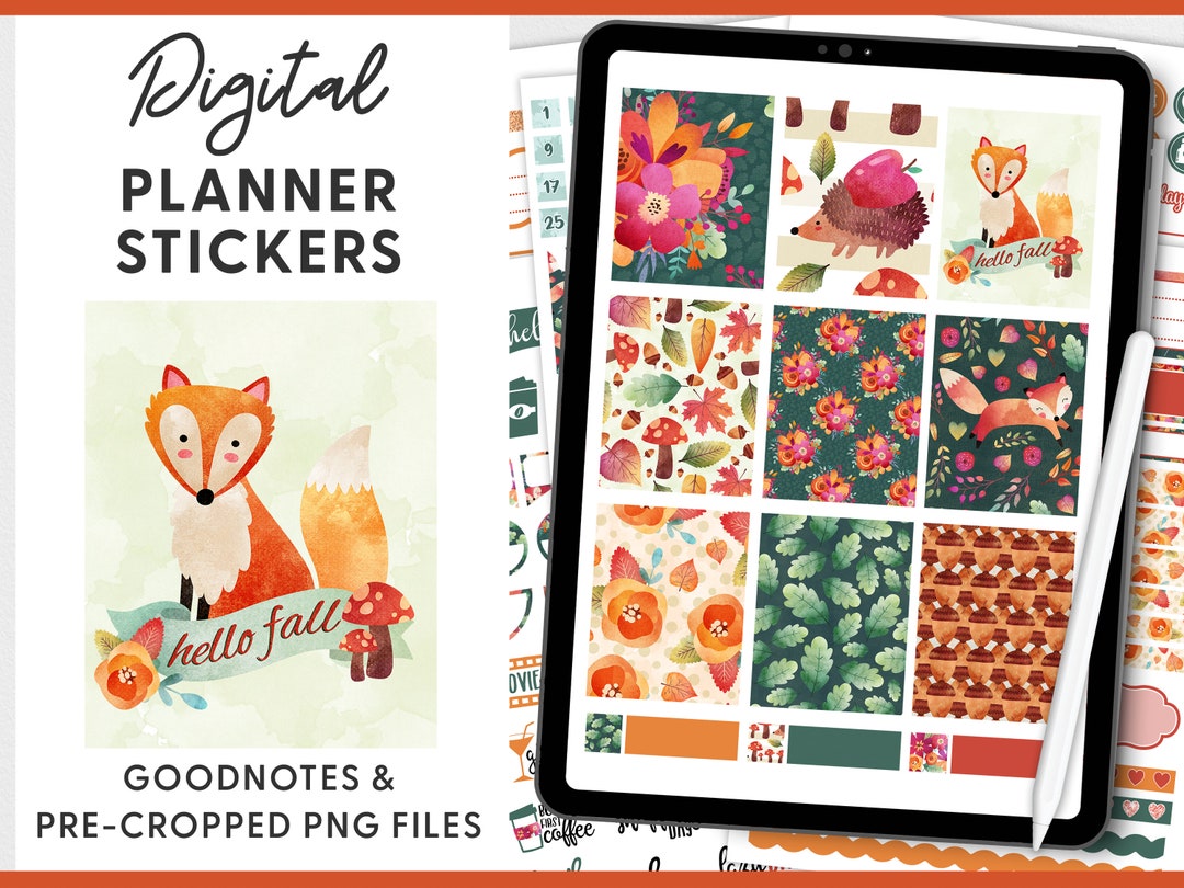 Fall Digital Stickers, Autumn Digital Stickers, Goodnotes Digital ...