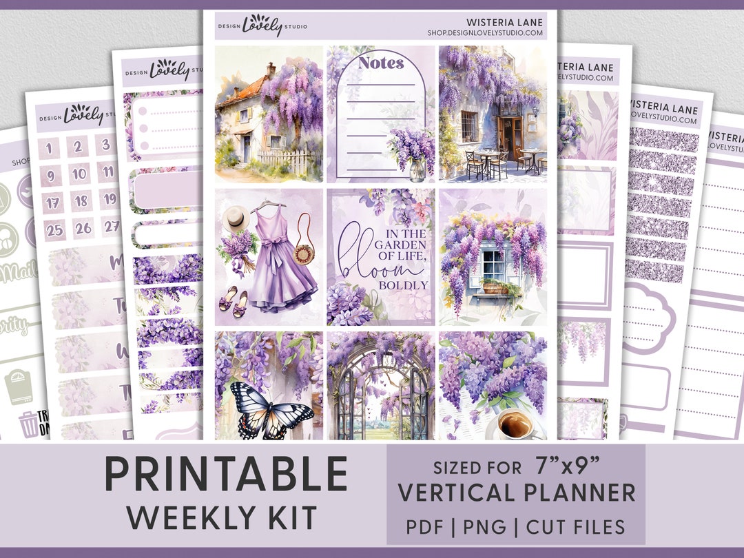 Floral Planner Stickers, Spring Planner Stickers, Spring Weekly Kit ...
