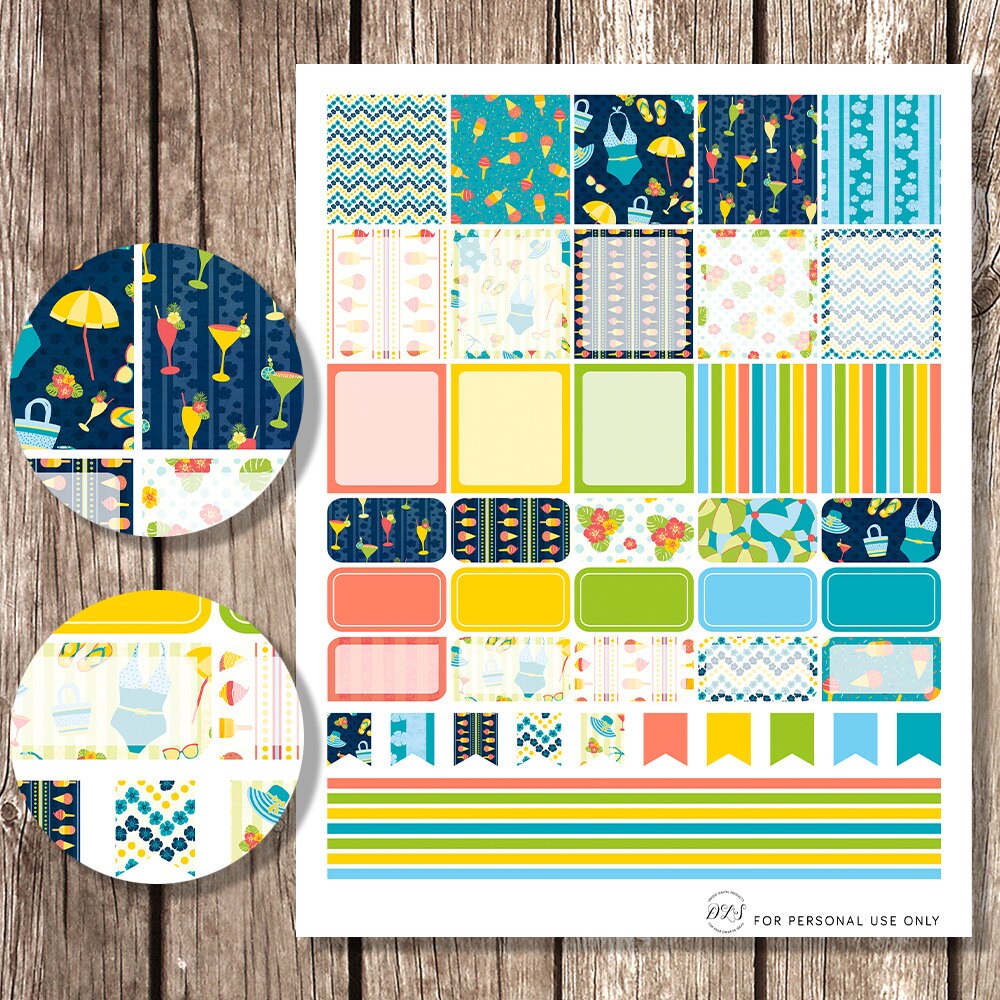 Erin Condren Horizontal Stickers Horizontal Weekly Kit - Etsy