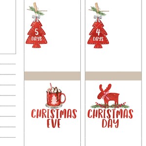 CHRISTMAS COUNTDOWN Planner Stickers, Christmas Scrapbook Stickers ...