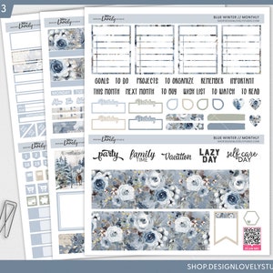 Printable January Monthly Sticker Kit, New Year Planner Stickers ...