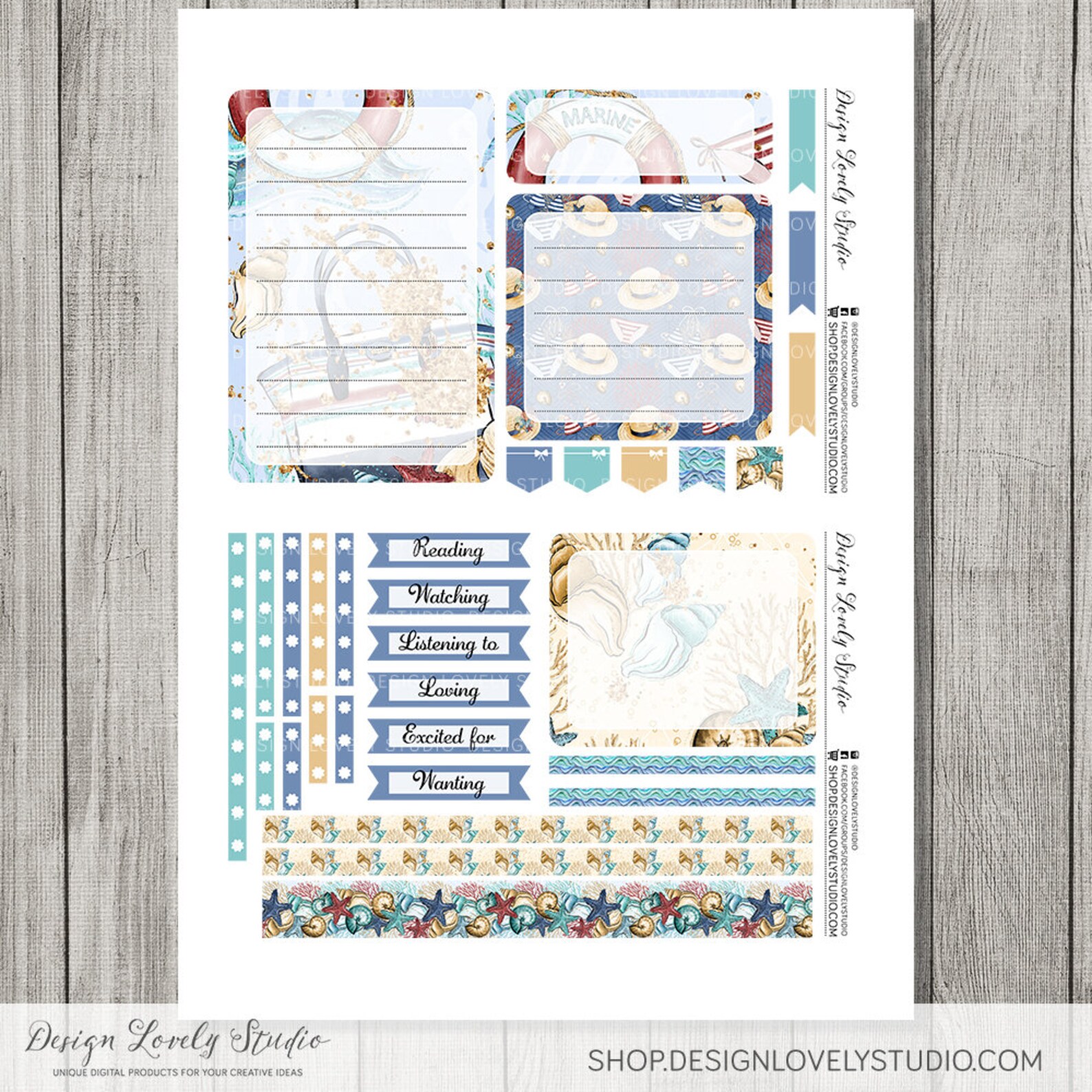 Printable NOTES PAGE Stickers ECLP Notes Page Kit July Notes - Etsy
