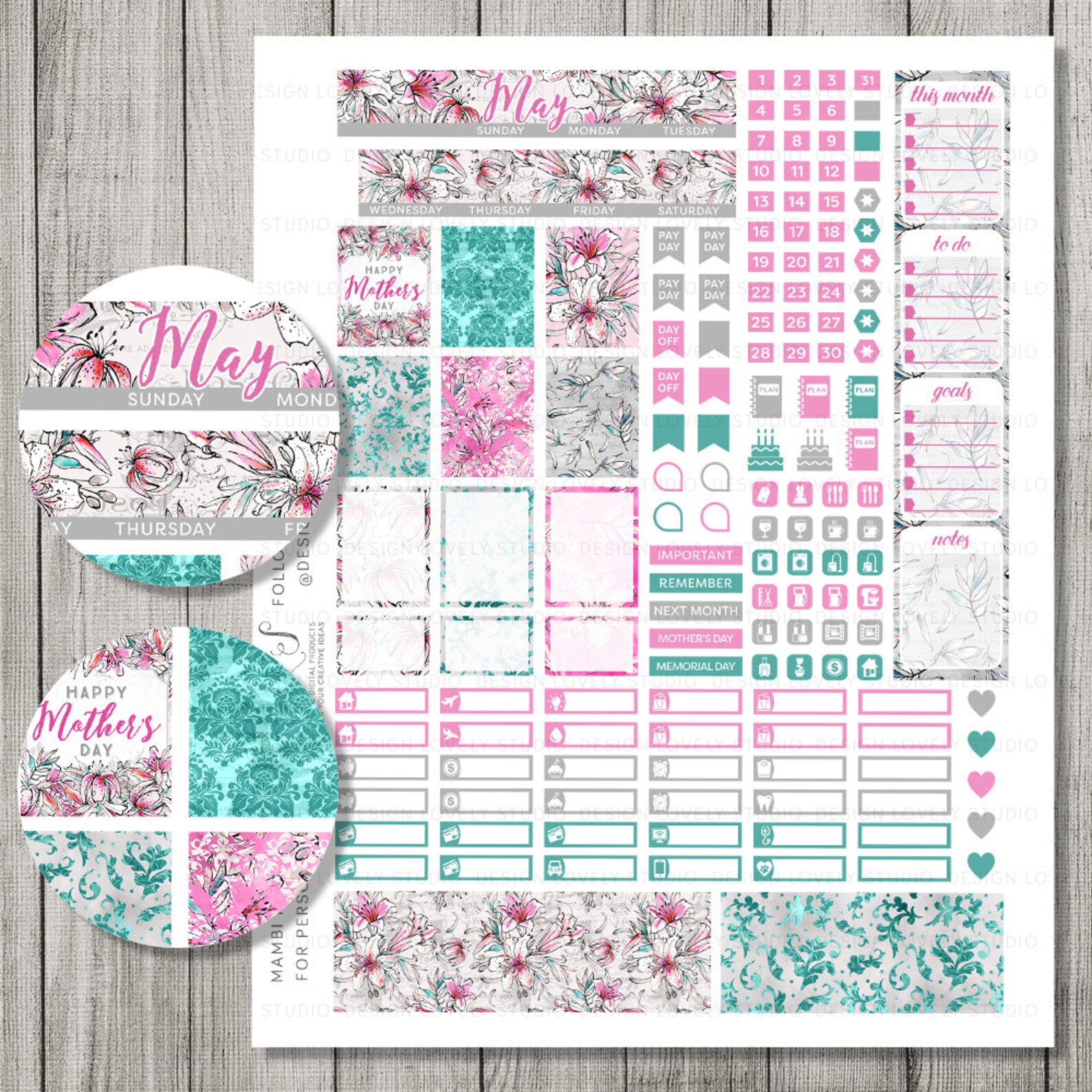 May Monthly Kit Mini Happy Planner May Happy Planner May | Etsy