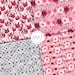FLORAL Digital Paper Pack Dahlias Pink Mint Background Floral Wedding ...