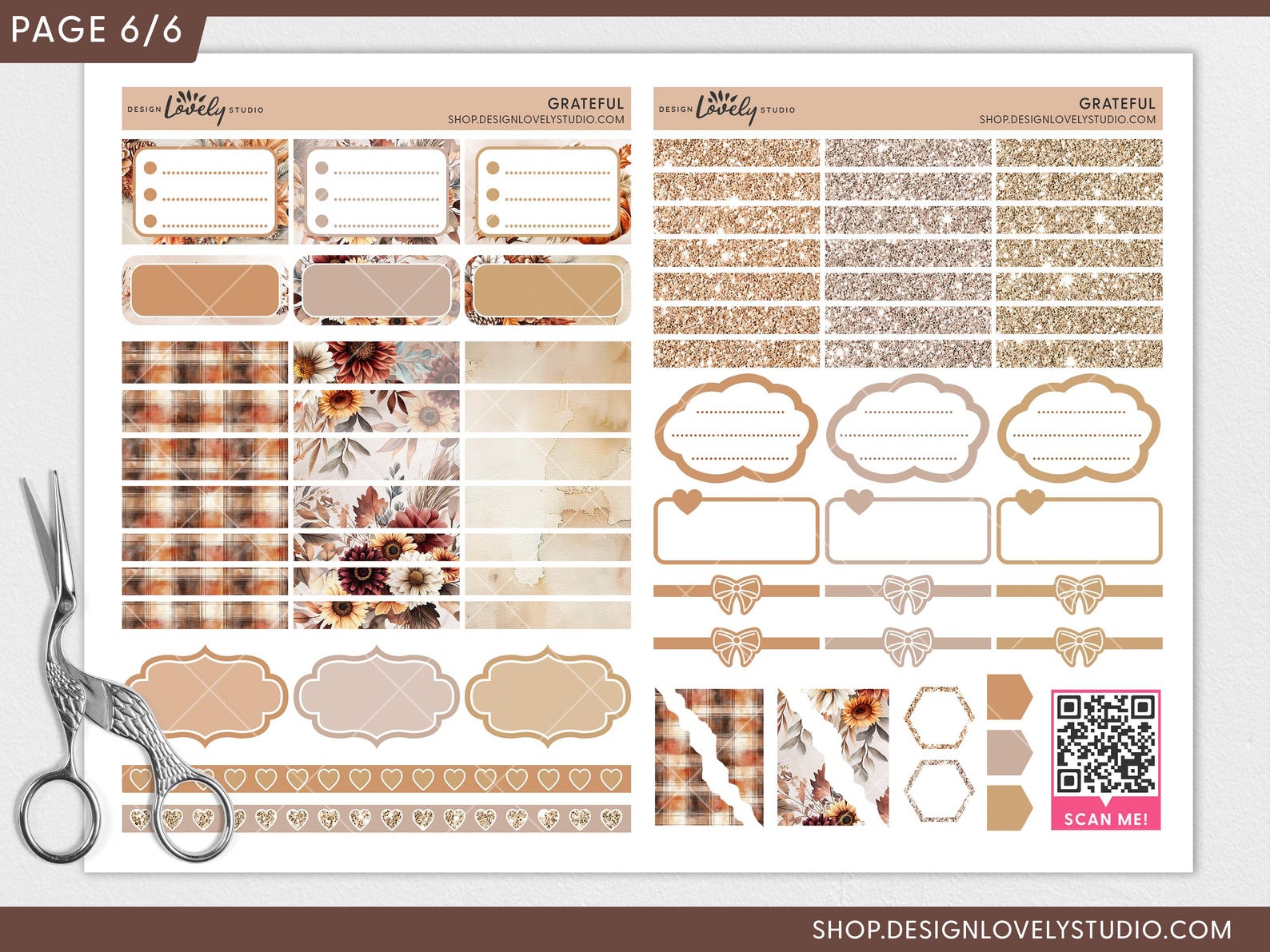 Thanksgiving Printable Planner Stickers, November Happy Planner ...