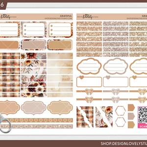 Thanksgiving Printable Planner Stickers, November Happy Planner ...