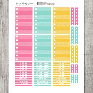 Printable BACK TO SCHOOL Planner Stickers, Big Happy Planner Weekly ...