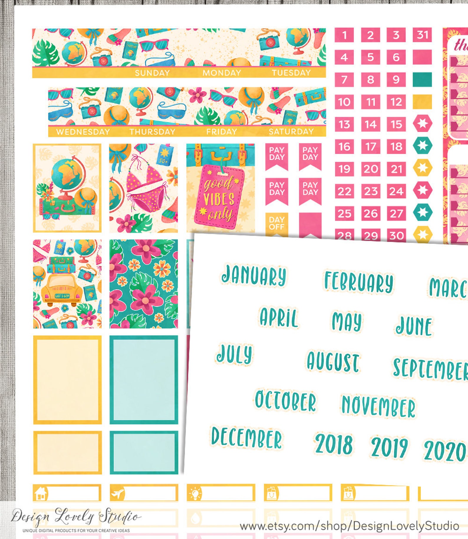 MINI HAPPY PLANNER Monthly View Kit Printable Monthly - Etsy