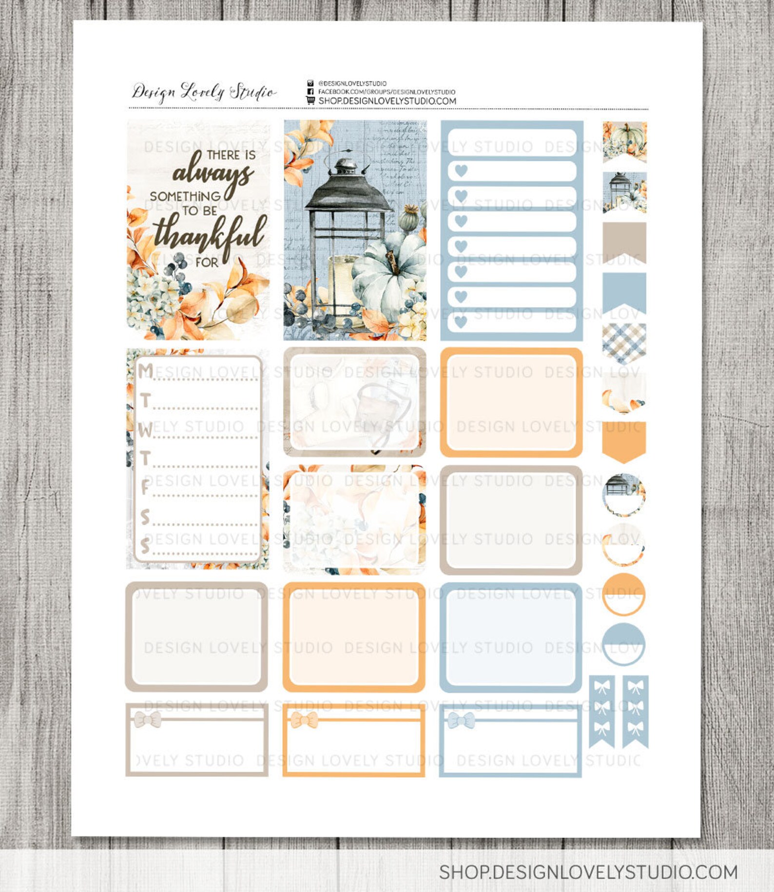 Printable THANKSGIVING Planner Stickers Big Happy Planner | Etsy
