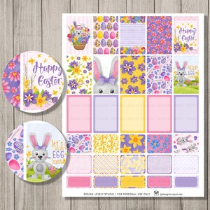 Happy Planner Easter Kit, Easter Planner Stickers, Happy Planner April ...