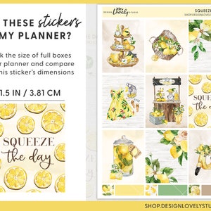 Weekly Planner Sticker Kit, Lemon Stickers, Summer Stickers, Printable ...