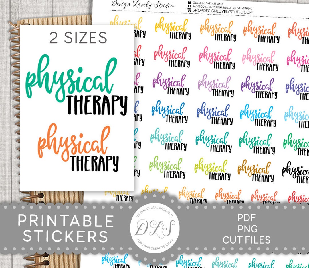 PHYSICAL THERAPY Script Planner Stickers, Physical Therapy Printable ...
