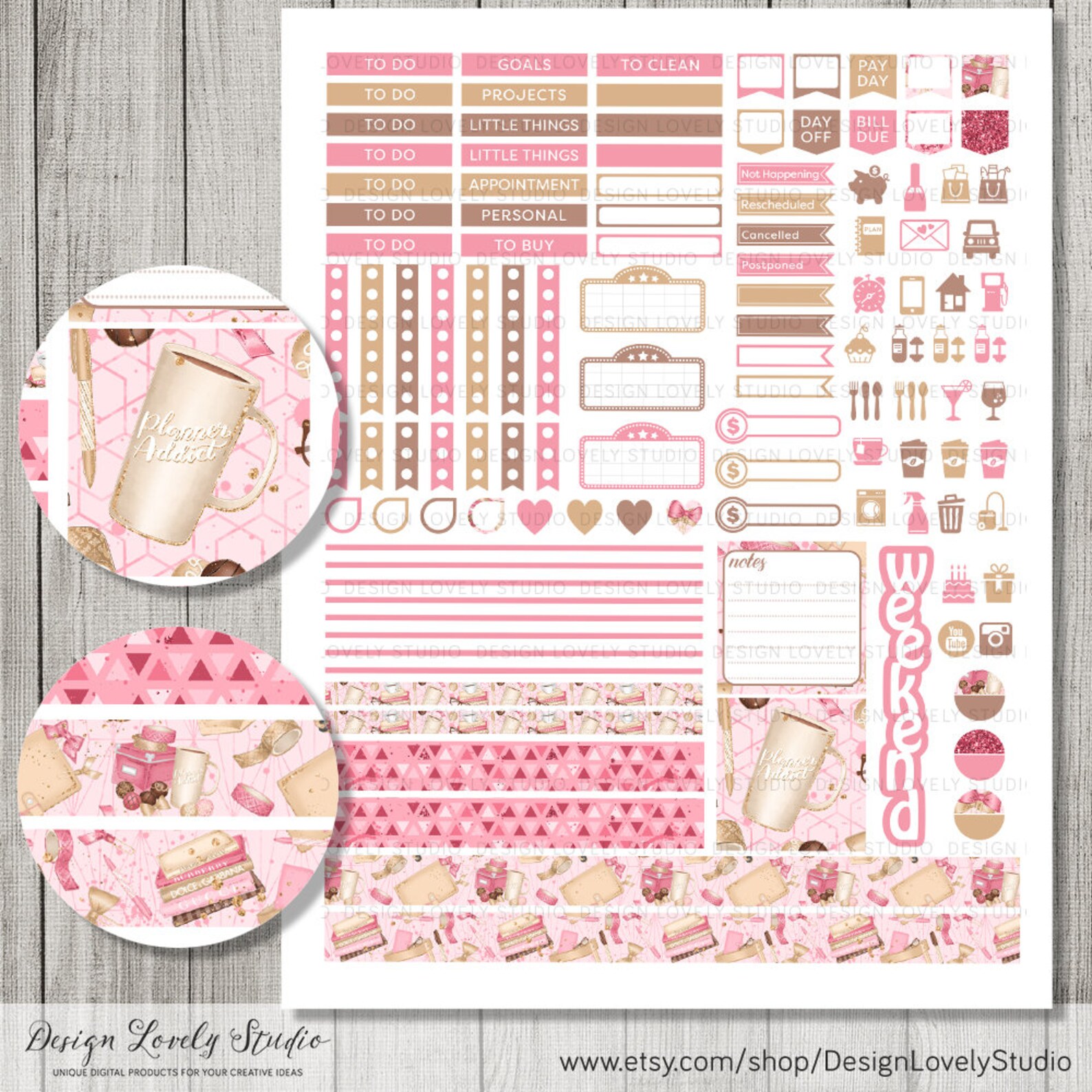 Planner Girl Stickers Printable Mini Happy Planner Stickers - Etsy