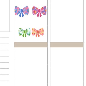 Printable Bow Planner Stickers Multicolor Bow Planner - Etsy