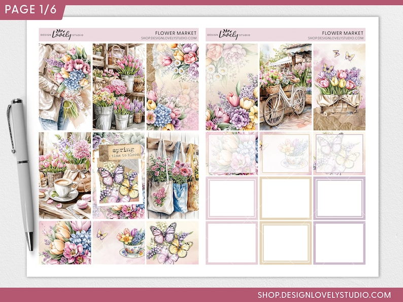 Printable Spring Planner Stickers, Happy Planner Weekly Sticker Kit ...
