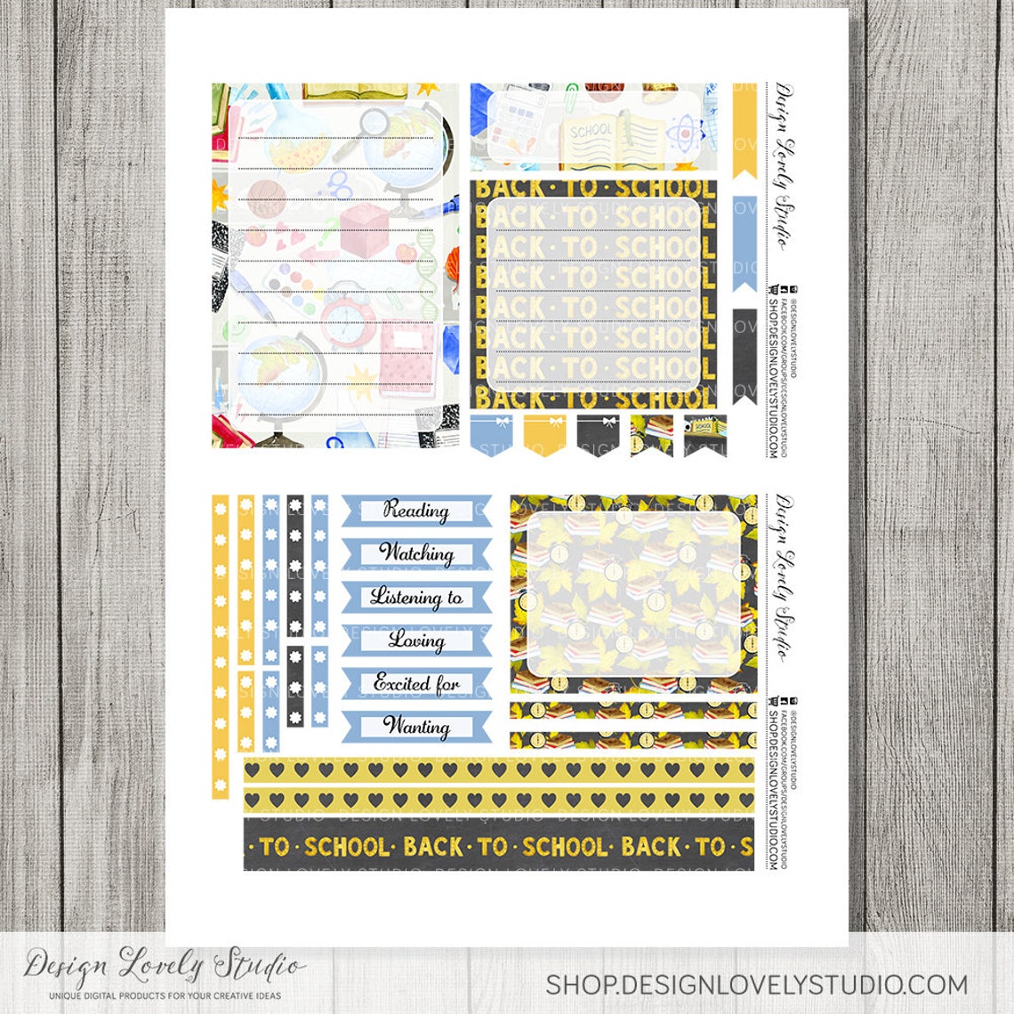 PRINTABLE Back to School Notes Page Stickers ECLP Notes Page | Etsy
