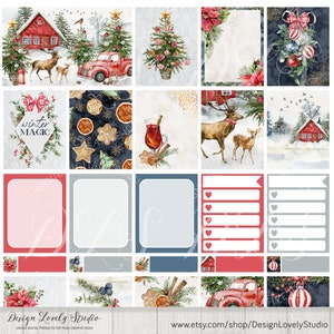 CHRISTMAS Planner Stickers, Printable Stickers, Weekly Sticker Kit ...