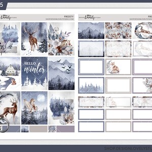 Winter Stickers Kit, Printable Planner Stickers, December Planner ...