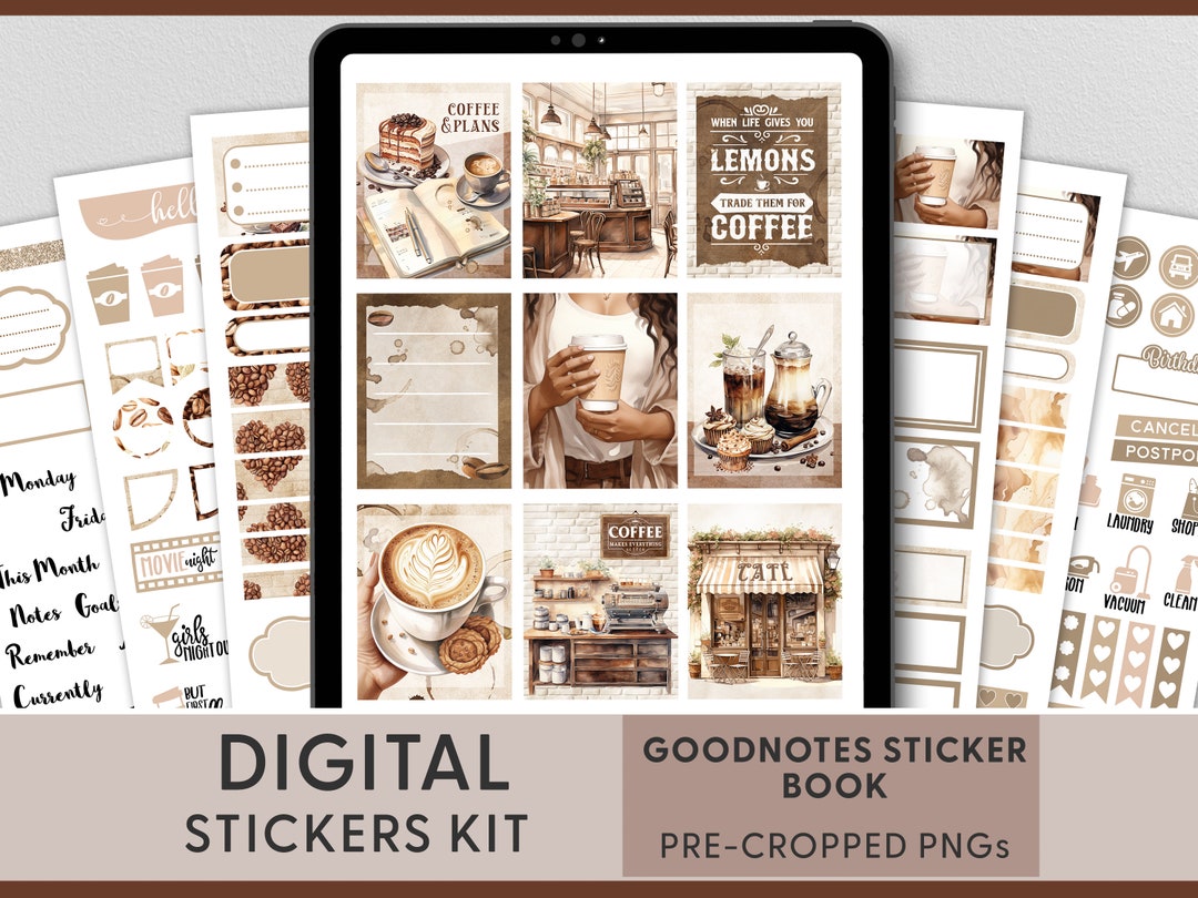 Coffee Lover Goodnotes Stickers, Coffee Lover Digital Planner Stickers ...