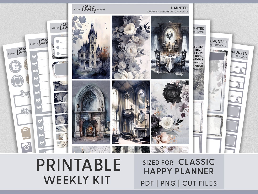 Spooky Halloween Planner Stickers, Printable Happy Planner Stickers ...