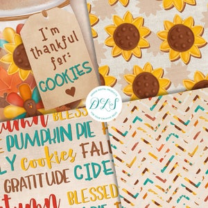 Thanksgiving Digital Paper, Thanksgiving Digital Background ...
