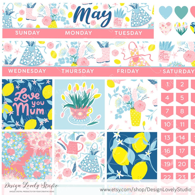 Big Happy Planner May Stickers Kit May Monthly Printable - Etsy