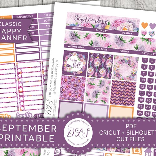 Happy Planner September Monthly Kit Printable September - Etsy