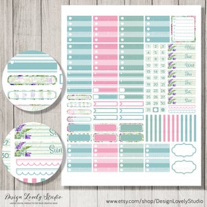 Printable Weekly Planner Kit, Floral Planner Stickers Kit, Erin Condren ...