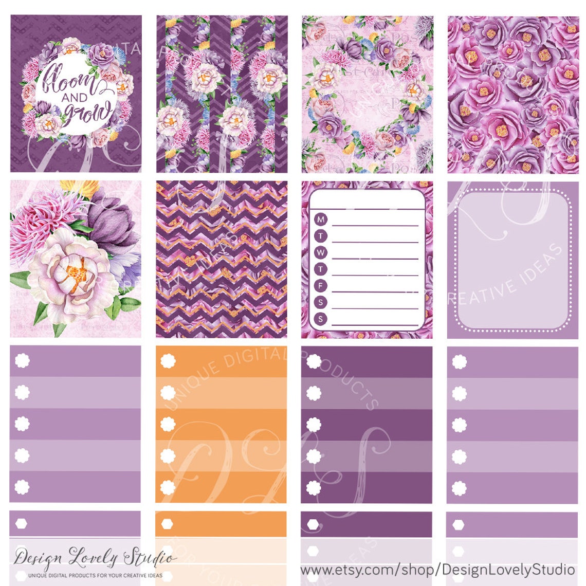 Printable Mini Happy Planner Stickers Fall Floral Planner - Etsy