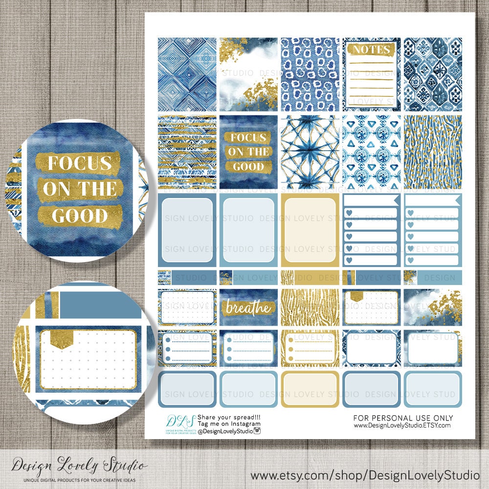 Printable Weekly Planner Kit, Erin Condren Printable Stickers ...