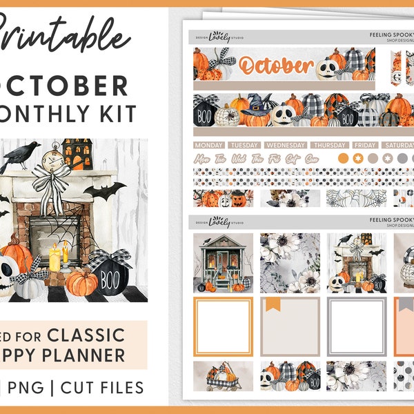 October Stickers - Etsy