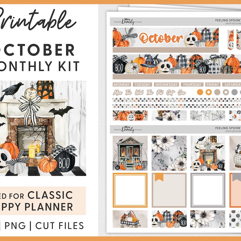 October Stickers - Etsy