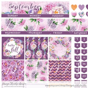 Happy Planner September Monthly Kit, Printable September Monthly Kit ...