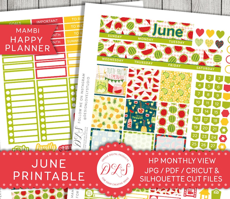 Happy Planner June Stickers June Planner Kit June Happy | Etsy