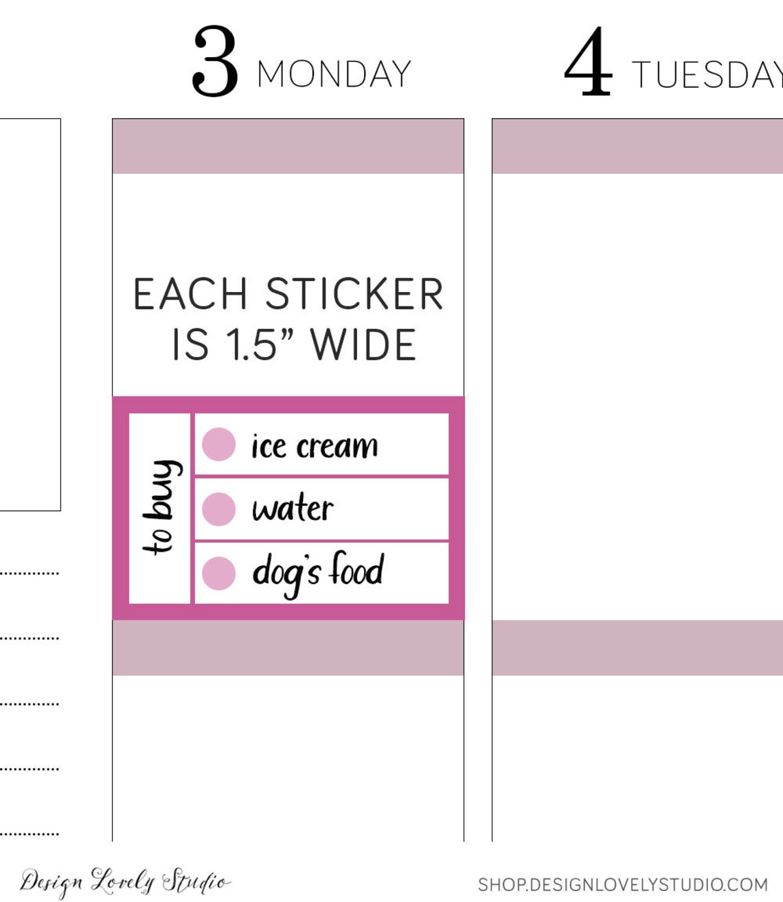 Printable Checklist Stickers Half Box Checklist Planner | Etsy