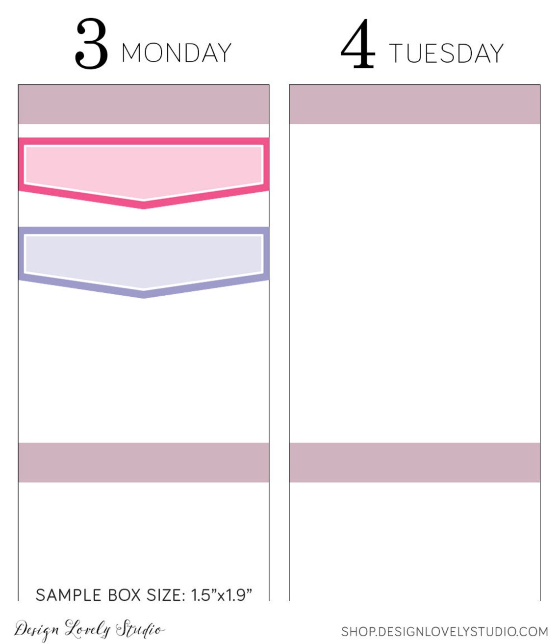 Printable HEADER Planner Stickers Multicolor Header Planner - Etsy