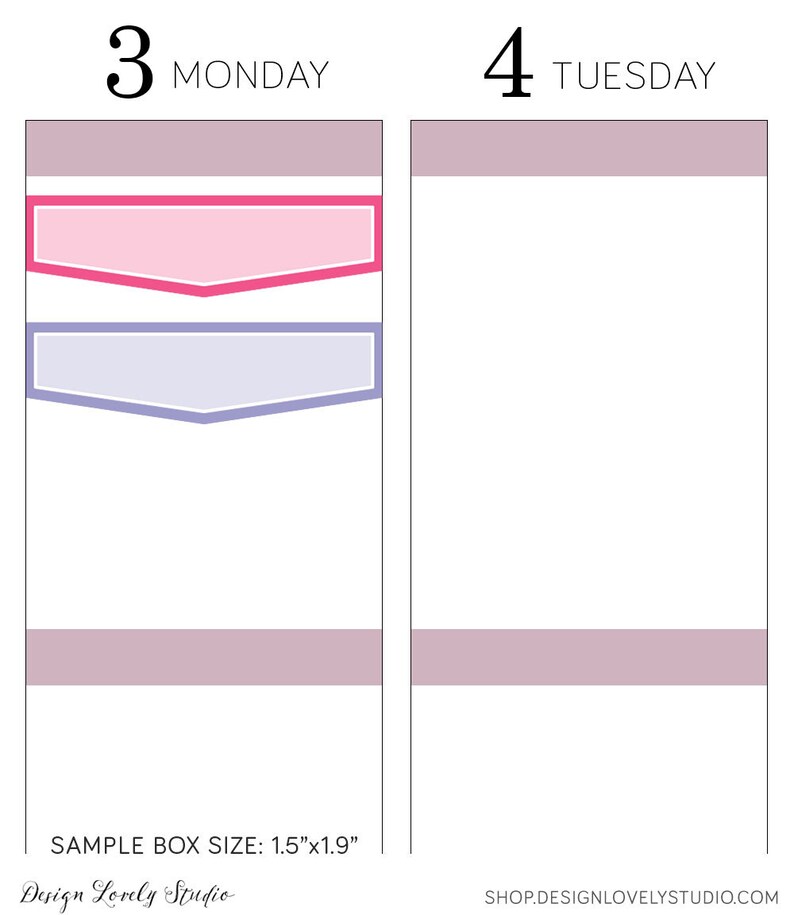 Printable HEADER Planner Stickers Multicolor Header Planner - Etsy