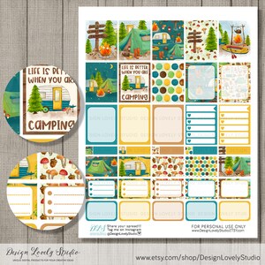 Camping Planner Stickers Kit, Camping Planner Printable, Camper Planner ...