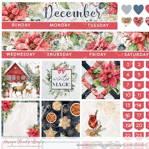 Printable DECEMBER Planner Stickers, Big Happy Planner Stickers ...
