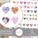 Printable Hearts Planner Stickers, Checklist Stickers, Printable ...
