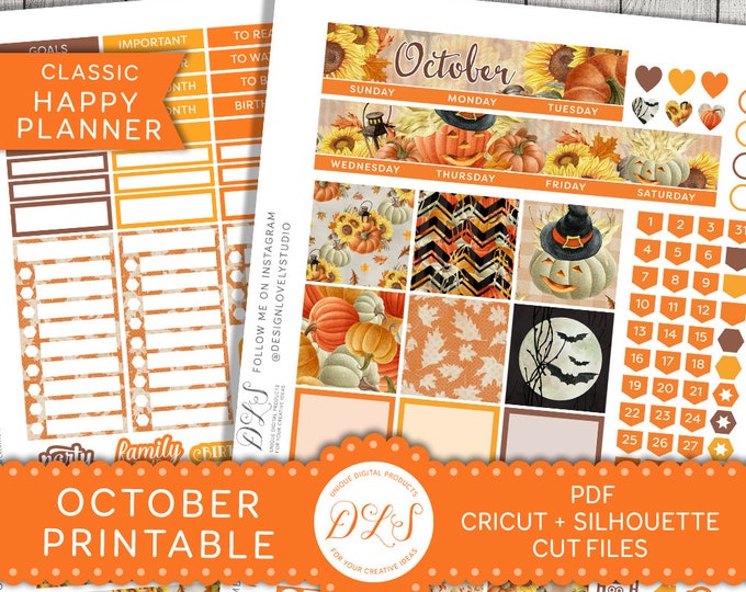 Happy Planner October Monthly Kit October Monthly Kit - Etsy