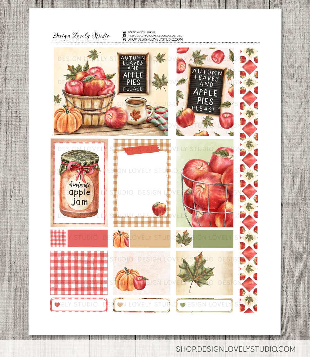 Printable FALL Planner Stickers Weekly Stickers Kit Big | Etsy
