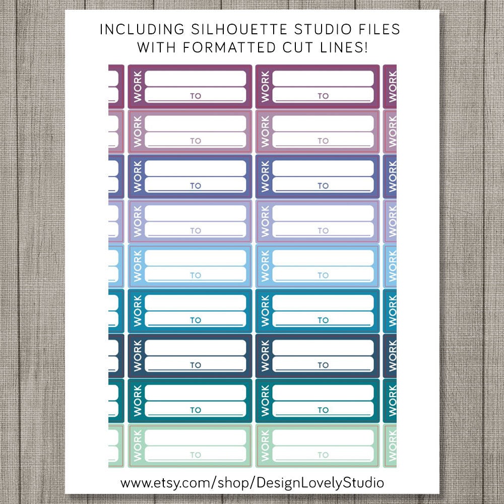 Work Stickers Work Planner Stickers Work Schedule Stickers - Etsy