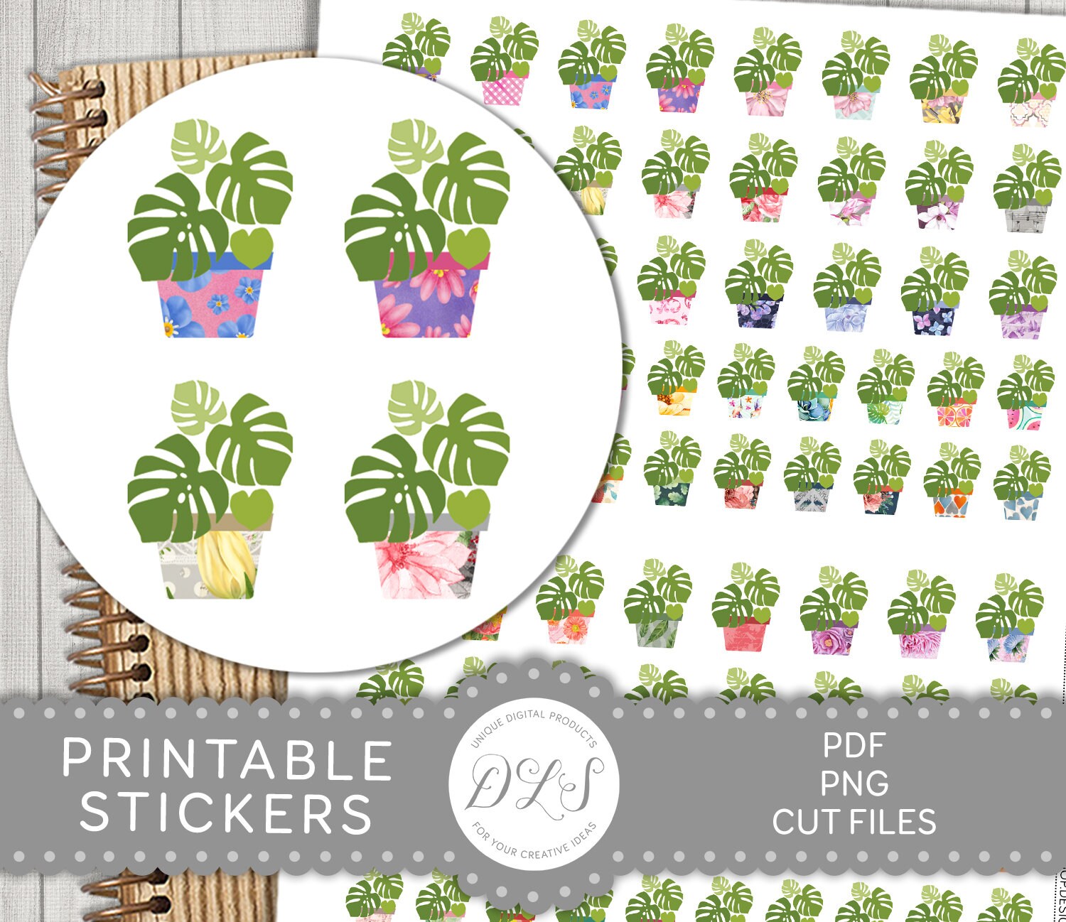 PRINTABLE Water Plants Planner Stickers, Houseplants Care Stickers ...